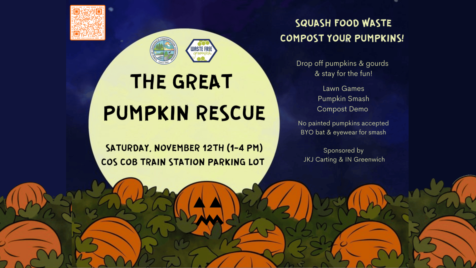 November 12th Squash Waste at The Great Pumpkin Rescue - IN Greenwich